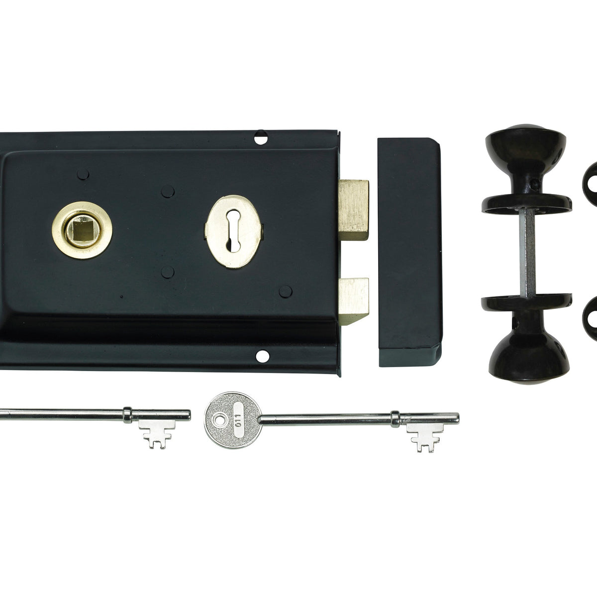 DOUBLE HANDED RIM LOCK & PLASTIC KNOB SET – PLG Country Store